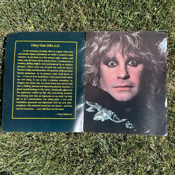 Other | Ozzy Osbourne Bark At The Moon World Tour 1984 Program | Poshmark